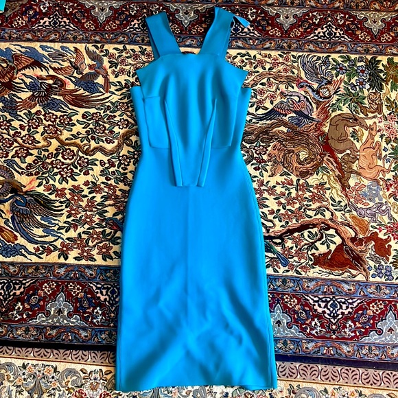 Roland Mouret | Dresses | Bright Turquoise Cocktail Dress By Roland ...